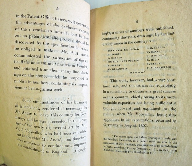 First Lithography in English, 1813 | Graphic Arts