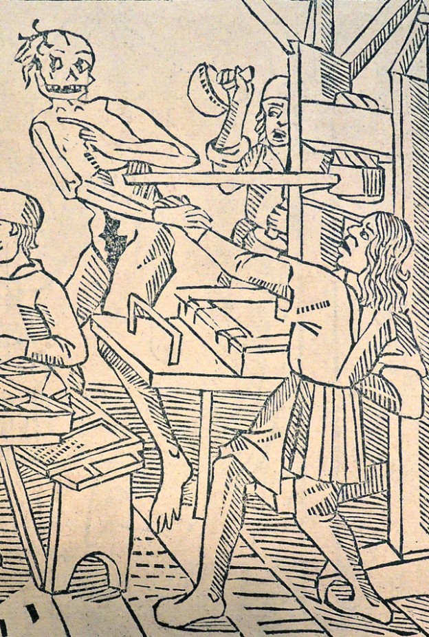 The First Picture of a Printing Press | Graphic Arts