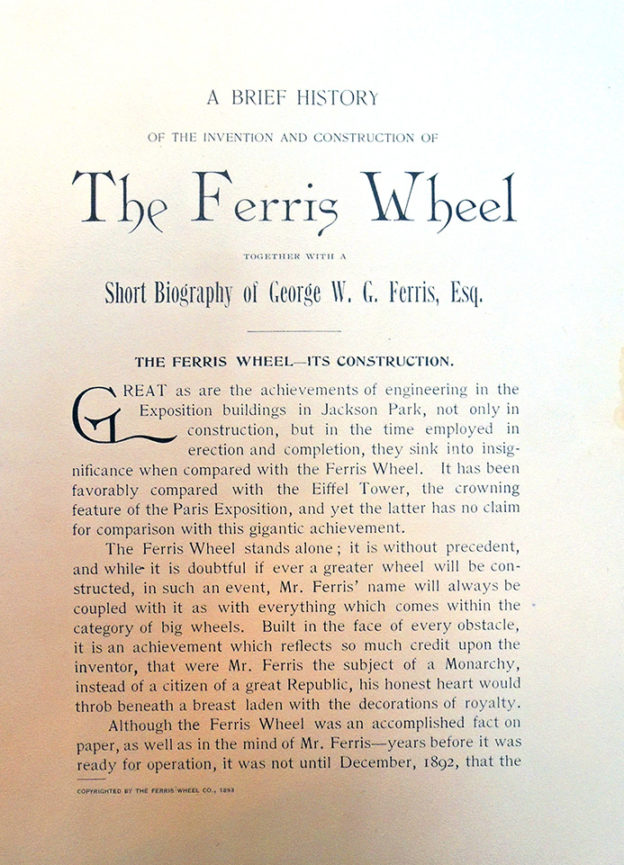 The First Ferris Wheel | Graphic Arts