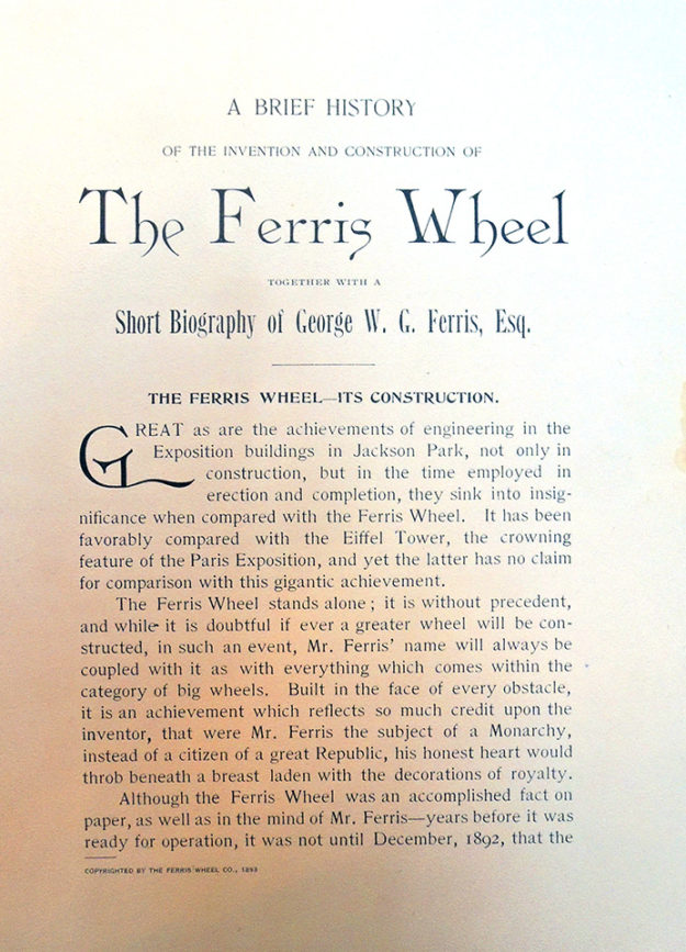 The First Ferris Wheel | Graphic Arts