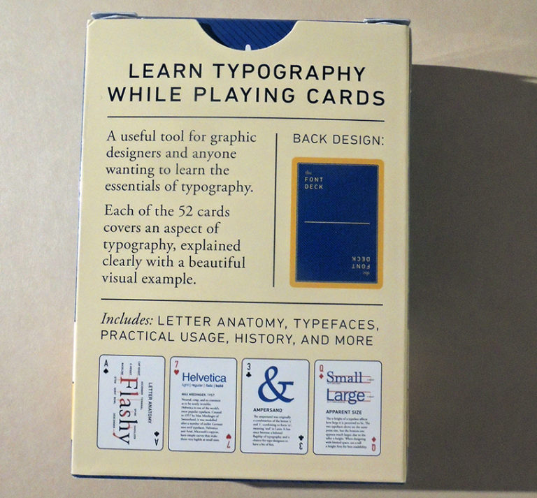 Typography playing cards | Graphic Arts