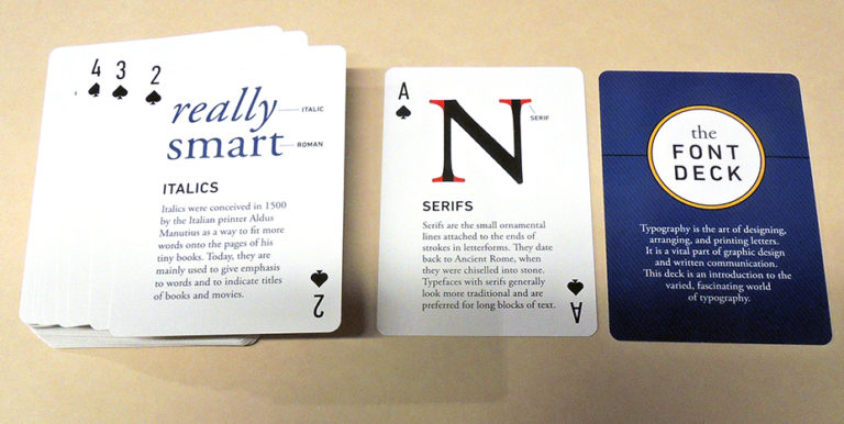 Typography playing cards | Graphic Arts