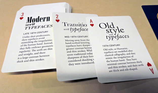 Typography playing cards | Graphic Arts